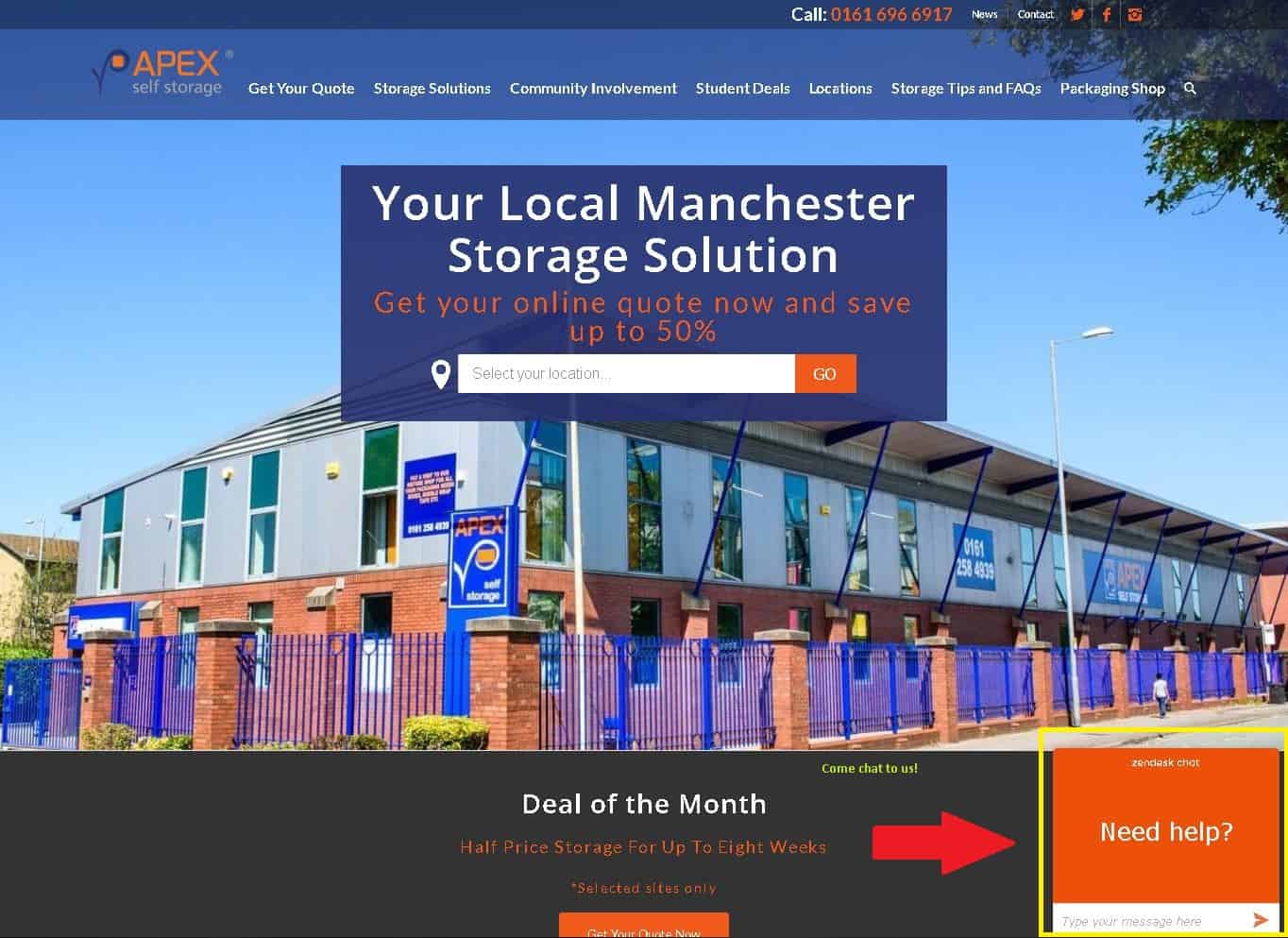 Unable To Call Us? | APEX Self Storage